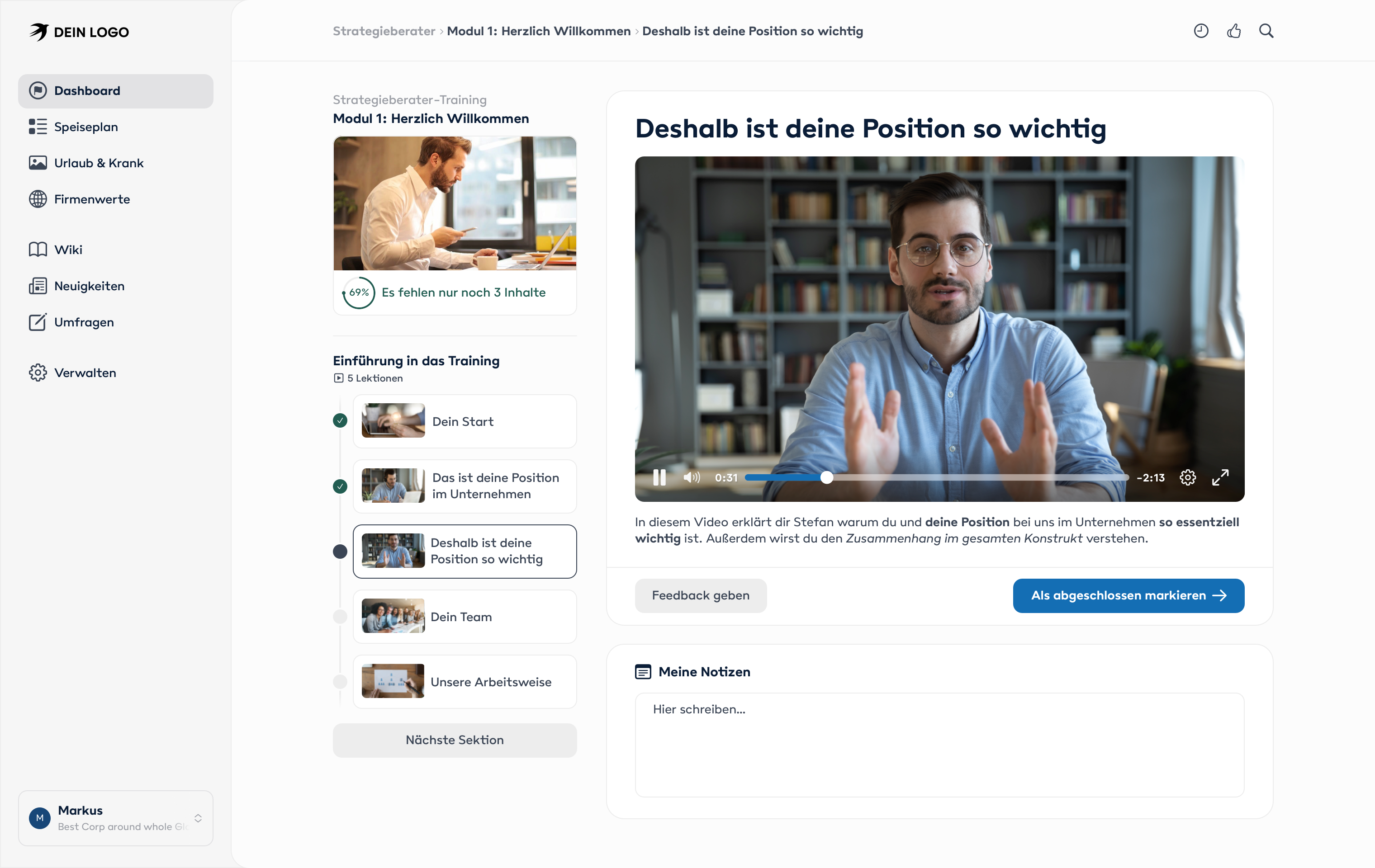 Workbase – Mitarbeiterplattform